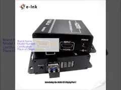 8K DisplayPort 1.4 Fiber Extender Kit (7680x4320@60Hz) over LC Single Mode Simplex up to 300m / 985ft - Transmitter & Receiver with RS232 + Bi-DIR IR Support