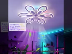 72W Sogno Colorevoli Ventilatori Di soffitto Con Luci, APP Rmt Ctrl Dimmabile LED Smart Ceiling Fan Light