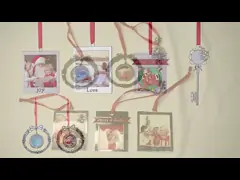 DIY Metal Christmas Decoration Ornaments Arts Crafts Sublimation Metal Christmas Ornament Love Joy