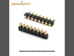 Pogo Pin Single Row SMT Spring Loaded Electrical Contact 8P Through Hole L5.8mm