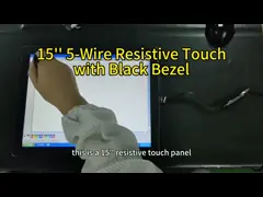 China 15 pulgadas Ultra Durable 5 Cables Resistiva pantalla táctil con alta transmitancia para el uso médico en venta