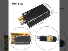 Mini-type 3G-SDI to Fiber Converter with Tally & Reverse RS485 Directly compatible with SDI camera s