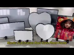 China Blank Sublimation Rock Slate Picture Frames Various Shape Sizes Diy Custom Sublimation Photo Slate for sale