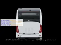 Metro Transit Pure Electric Bus Zero Emission Low Entry In Urban Areas.