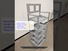 AT-0260 カスタムディスプレイラック メタル5階ディスプレイ 固定 店舗使用 ラック スーパーマーケット,家庭料理,シルバー