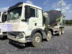 Original 2020 Zoomlion Used Concrete Mixer with HOWO Truck 12 Cubic Meters