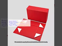 Magnetic Flip Top Gift Boxes Foldable Rigid Book Style Boxes Customizable Present Boxes