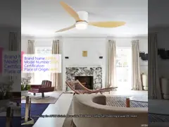 China wholesale   Reversible ABS Blade Ceiling Fan 52 Inch DC Motor LED Ceiling Fan With Remote Control for sale