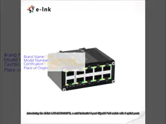 Mini Industrial 8-Port 10/100/1000T 802.3at PoE + 2-Port 10/100/1000T Compact Ethernet Switch