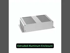 204x48x150mm Extruded Large Aluminum Enclosure With Heatsink Sides In Black Silver Color