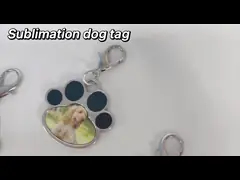 China Paw Shape Sublimation Dog Tag Blanks For Photos Printing Customized Pet Tags for sale