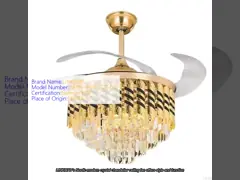 China wholesale   Nordic Modern Dc Remote Control Glod Retractable Invisible Round K9 Crystal Chandelier Led Ceiling Fan With Light for sale