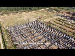 H形鋼を使用したプレハブ鉄骨構造倉庫、50年寿命