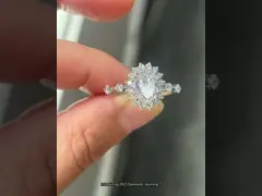 1.168ct Beautiful Oval white Lab Grown Diamond Ring DEF VVS PT950 EX