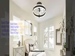 Wholesale  Remote Modern Flush Mount Led Fan Light Fandelier Ceiling Fans for Bedroom