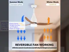 China Wholesale    Decorative Flush Mount LED Ceiling Fan , DC Ceiling Fan With Light And Remote for sale