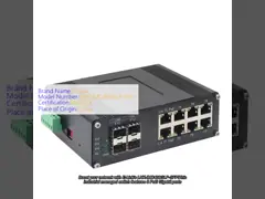 Switch Ethernet Managed SFP 1000X a 4 porte + PoE 802.3at 8 porte 10/100/1000T Industriale