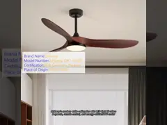 HFBH Modello 666 Moderno Design Ventilatore Bianco Colore con Kit di Luce