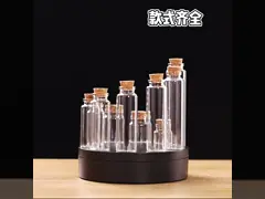 China 30ml/50ml/100ml Glass Bottles with Natural Cork Stoppers and Optional Decoration for Eco-Friendly Cosmetic Packaging for sale