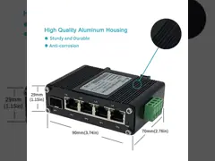 Mini Industrial 4-Port 10/100/1000T + 1-Port 100/1000X SFP Gigabit Ethernet Switch