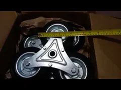 China 160mm Black Rubber Stair Climbing Caster with Roller Bearing for sale