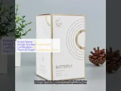 China Custom Printed UV Coated Perfume Packaging Boxes White Cardboard Fragrance Boxes for sale