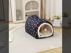 China Waterproof Dog Cave Bed Indoor All Seasons Universal Warm Pet Nest With Villa Mattress for sale