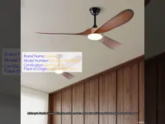 Cina Nuovo stile nordico di lusso 52 pollici in legno massello a 3 pale con motore DC silenzioso ventilatore da soffitto con luce ventilatore da soffitto grande in vendita