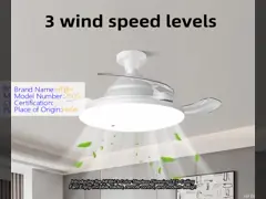 Ventilador de techo de cuchillas invisibles con luz LED y control remoto