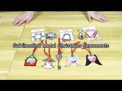Christmas Tree Decoration Sublimation Christmas Ornament Metal Pendant For Festive Crafts