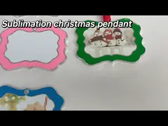 Custom Sublimation Blank Christmas Ornament Polygon Hanging Christmas Tree Ornament Decorations