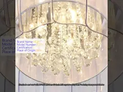 Wholesale   Modern 50 Inch LED Crystal Ceiling Fan Light , Transparent Blade Ceiling Fan With Lights