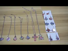 China Jewelry Necklace Pendant Custom Sublimation Metal Cross Necklace for sale