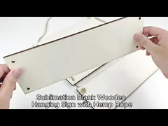 China Sublimation Heat Transfer Blank Rectangular Wooden Signage Custom Shape Cut Bamboo Wooden Blank Signage Porch Decoration for sale