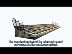 China Telescopic Retractable Bleachers Indoor Gym Bench Seat Stadium Seating Wooden Seats for sale