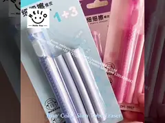 Китай Ластик-карандаш макаронного цвета, выдвижной, из мягкой резины, стирает чисто продается