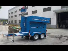 China Night Scan Light Tower Power 7KW/50hz  9KW//60hz Mining Diesel Generator Light Tower Mobile Light Tower for sale