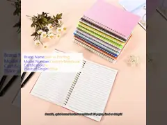 15 Pages Spiral Hardcover Notebook for Academic Usage Scenario Monochrome Color Scheme