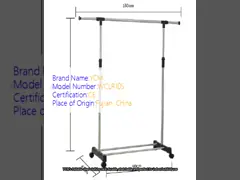 China Foldable single-bar steel-made clothing standing frame with fabric drying rack for sale