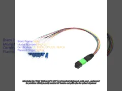 12 Fasern mpo mtp bis lc Breakout-Pflasterkabel für einen einzigen Modus