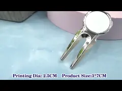 China Metal Sublimation Golf Ball Marker Custom Golf Divot Tool for sale