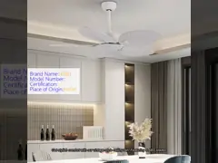 China wholesale, manufacturer, factory  Vintage Style Black White Living Room Bedroom Decorative 5 ABS Blades Modern Remote Control Ceiling Fan for sale