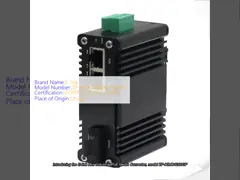Mini Industrial 1-Port 1000X to 2-Port 10/100/1000X 30W PoE+ Media Converter