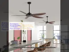 HFBH Nuovo Design Modello 49/58 Pollici 679 Ventilatore da Soffitto Moderno Diametro 150cm