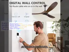 Cina 60 pollici Tuya Smart Ceiling Fan Light Alexa / Google Home Compatibile APP Controllato Lampada di Ventilatore di soffitto in vendita