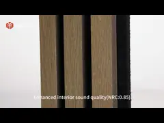 Melamine Cover Acoustic Wood Slat Panels 2400mm , Slatted Acoustic Wall Panels OEM