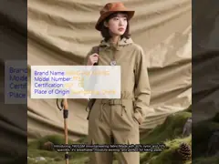 190GSM Mountaineering Fabric 90% Nylon 10% Spandex Outdoor Moisture Absorbing Breathable Hiking Pants