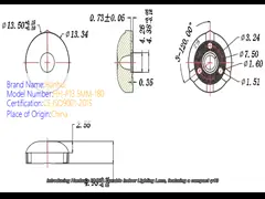 PMMA Durable Material φ13.5mm Size 2835LEDs Indoor Lighting Lens