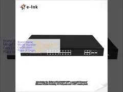 Managed 16-Port 10/100/1000T 802.3at PoE + 4-Port 100/1000 SFP Combo Ethernet Switch