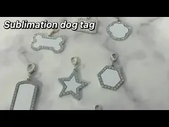 China Personalized Metal Dog Tag With Diamonds Diy Custom Dog Tags For Pets for sale